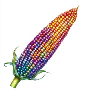 6 Cute Cartoon Corn Clipart, Corn Watercolour Clipart, Digital Download ...