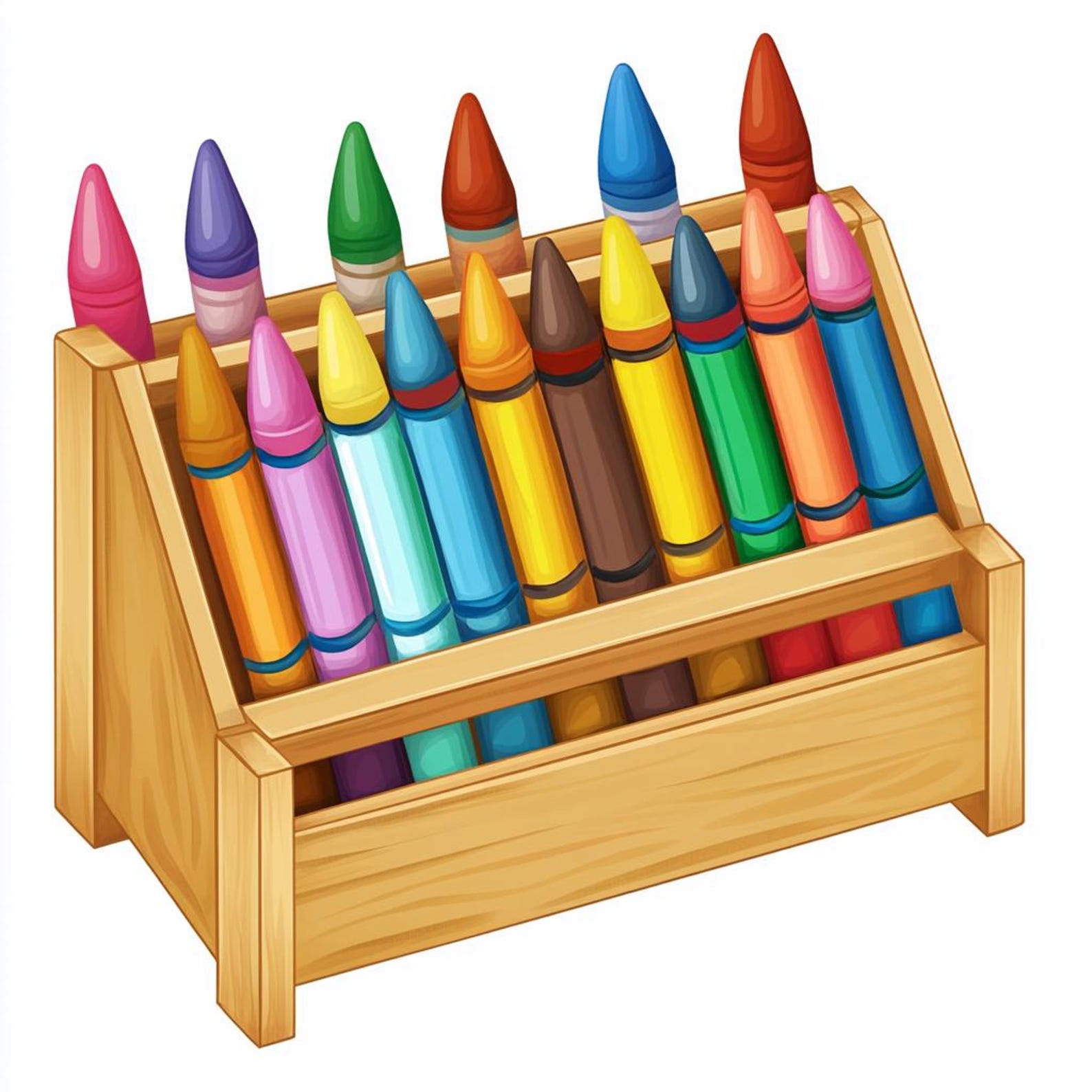 Colorful Crayon Clipart Set: Rainbow Crayon Illustrations (PNG, JPG) - Etsy