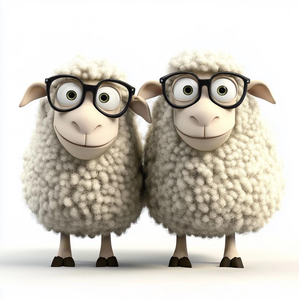 6 Watercolor Funny Sheep Clipart, High Quality Cute Sheep Clipart ...