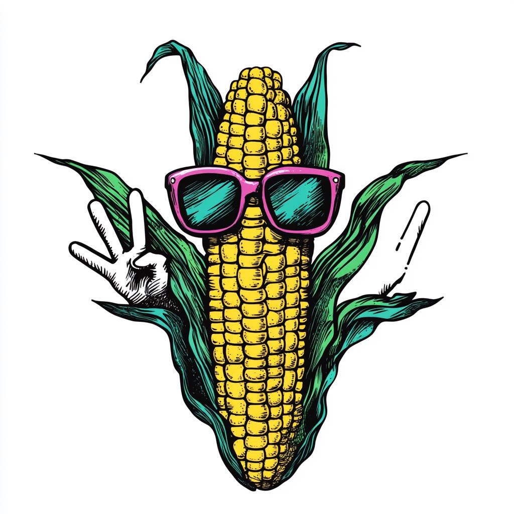 9 Cute Corn Clipart, Vibrant Corn Graphics, Harvest Printables ...