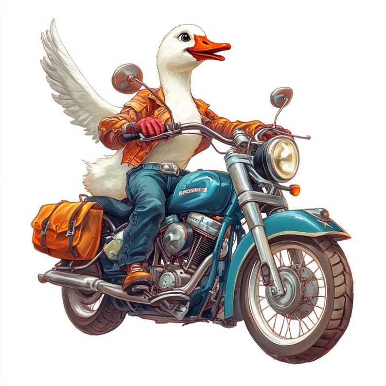 Funny Watercolor Goose Clipart: Silly Goose Nursery Art (PNG, JPG ...