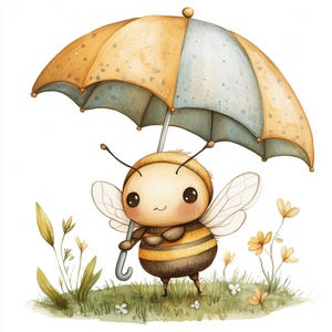 7 Honey Sweet Bees Clipart Bundle, Cute Bees Clipart Bundle, Cute Bees ...