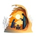 Nativity Scene Clipart: Religious Christmas Illustrations (PNG, JPG) - Etsy