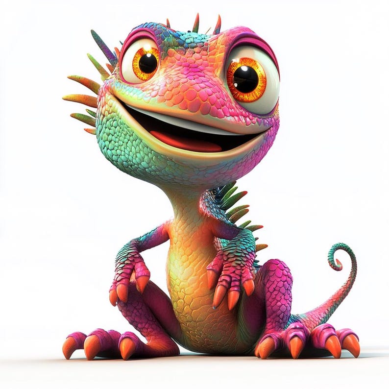 8 Cute Lizard Clipart, Reptiles Images, Watercolor Clip Art, Printable ...