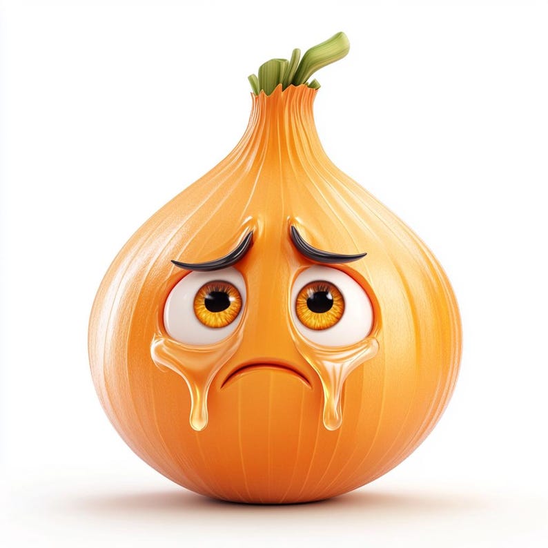Crying Onion Clipart: Funny Food Illustrations (digital Download) - Etsy UK