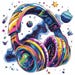 Watercolor Headphones Clipart: Dripping Paint Designs (digital Download ...