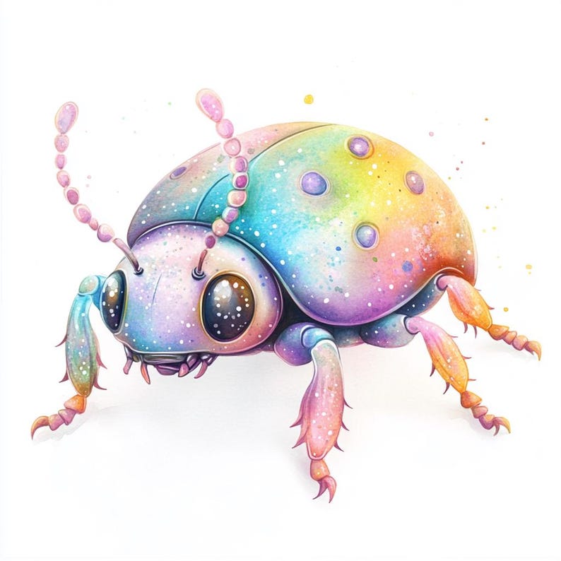 6 Watercolor Bugs Clipart Bundle, Watercolor Insects, Butterflies and ...