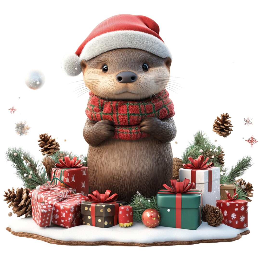 10 Funny Otter Clipart, Png,jpj, Christmas Otter Png, Cute Otter Png ...