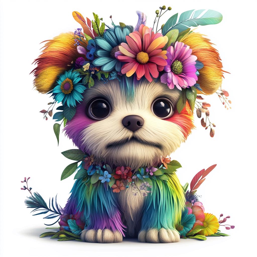 Colorful Dog Clipart Bundle: Whimsical Puppy Illustrations (PNG, JPG ...