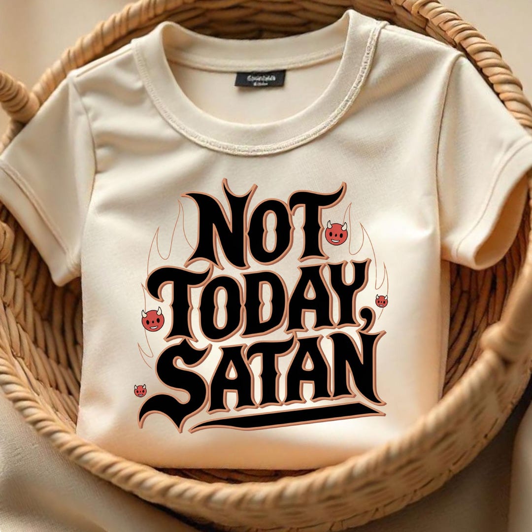 Not Today Satan PNG - Funny Gothic Digital Download - Dark Humor ...