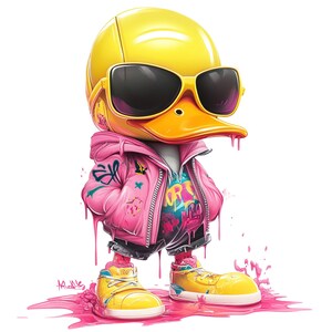 Colorful Duck Clipart: Urban Graffiti PNG Designs (commercial Use) - Etsy