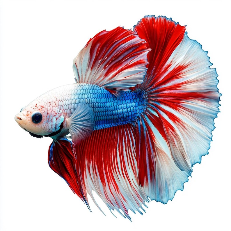 8 Betta Fish Clipart Bundle | Bright Watercolor Aquarium Betta Fish PNG ...