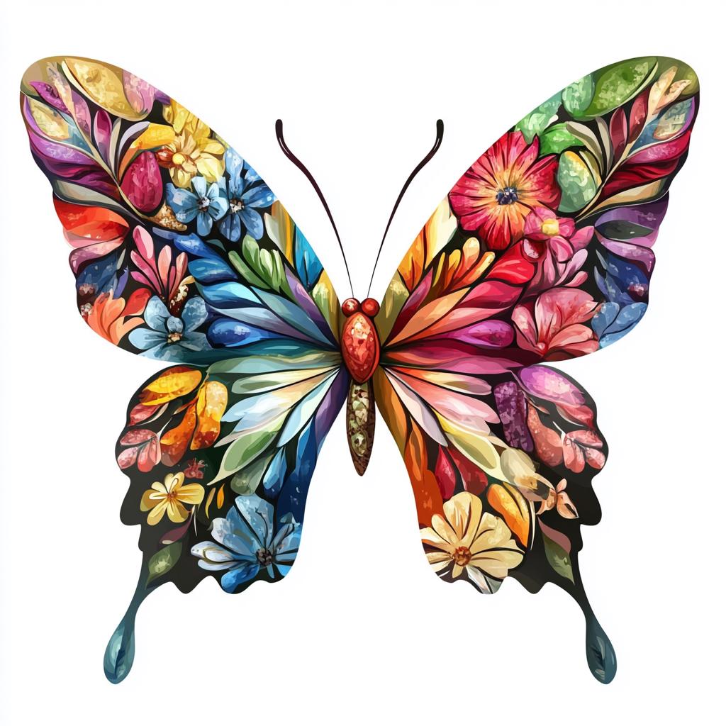 12 Watercolor Butterflies Clipart Watercolor Butterfly PNG,JPJ Colorful ...