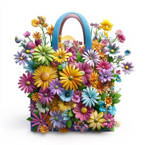 Watercolor Floral Handbag Clipart: Fashion Purse Designs (digital ...