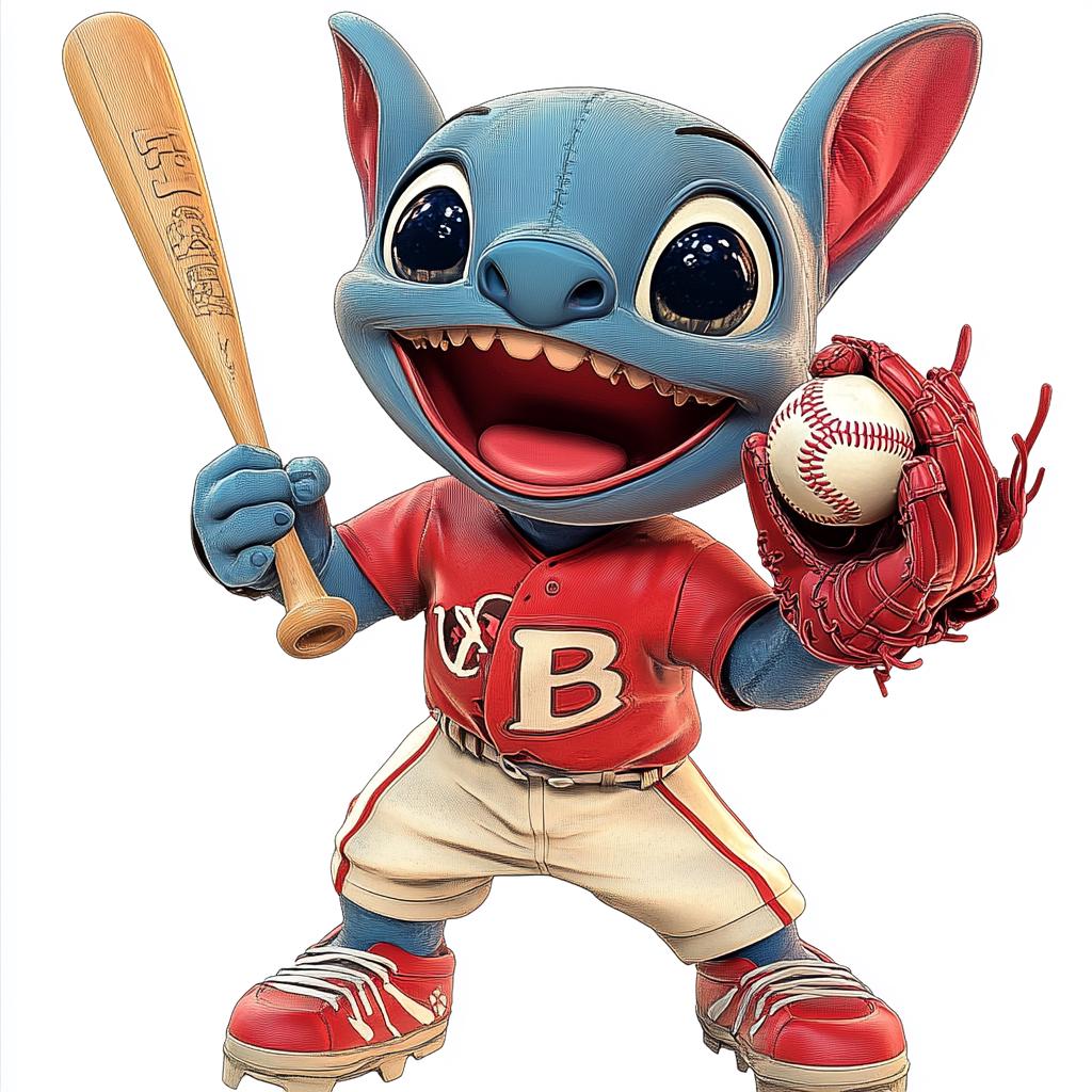 Stitch Baseball Clipart: Watercolor PNG, JPG (digital File) - Etsy