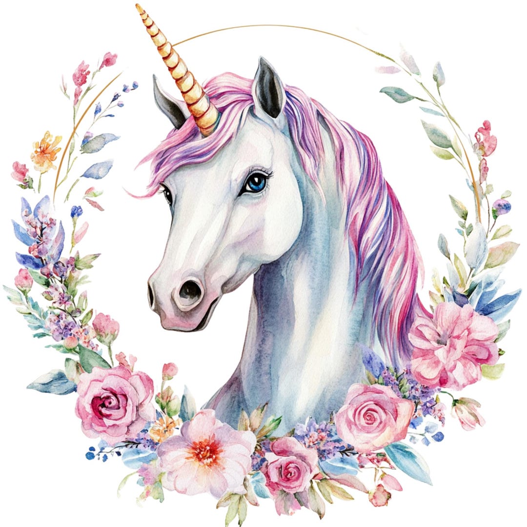 10 Unicorn Watercolor Clipart, Png,jpj, Cute Unicorn, Unicorn Png ...
