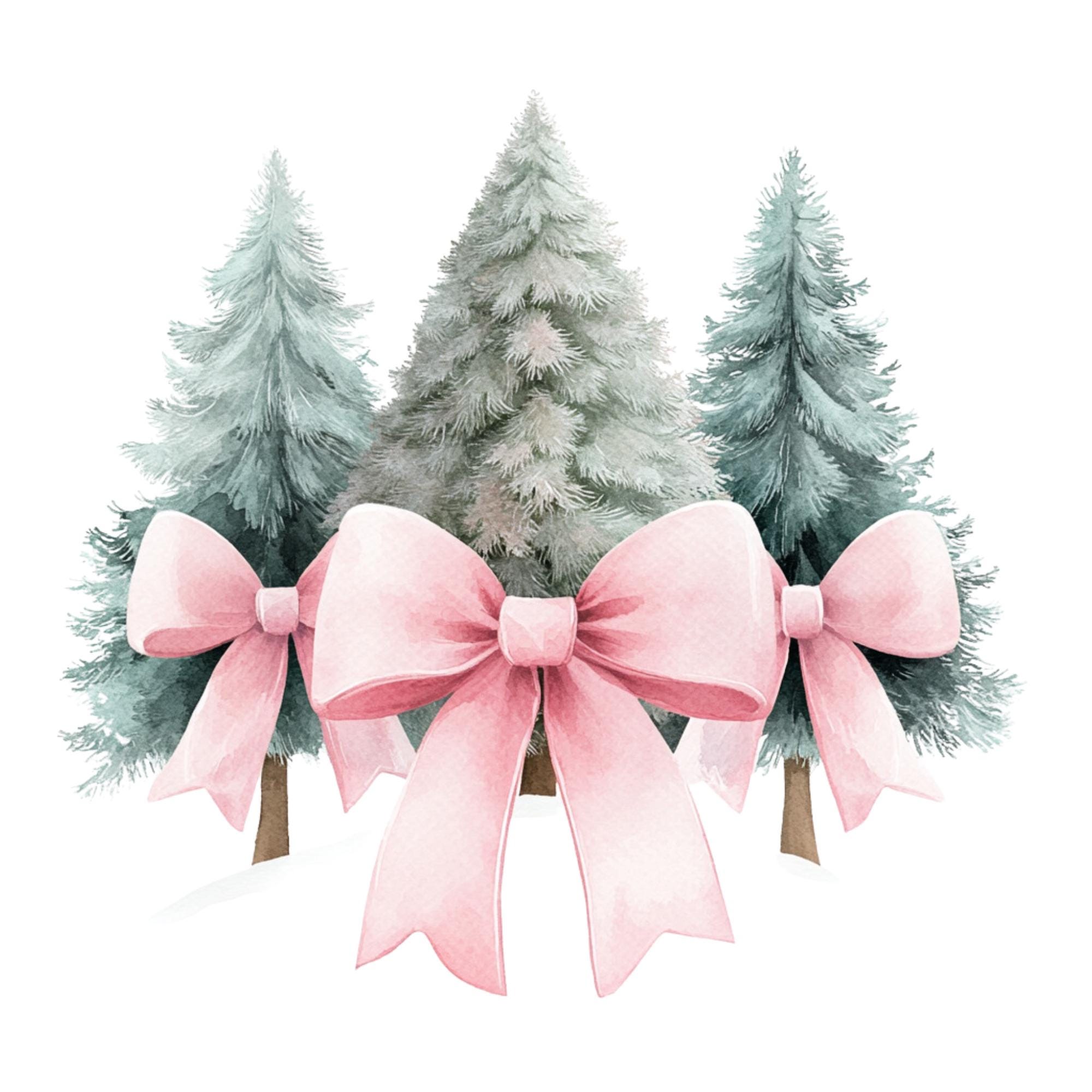 Watercolor Christmas Tree Clipart: Holiday Pine Tree PNG (digital) - Etsy