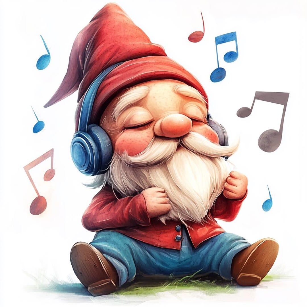 10 Singing Gnome Clipart, PNGJPJ, Clipart Commercial Use Instant ...