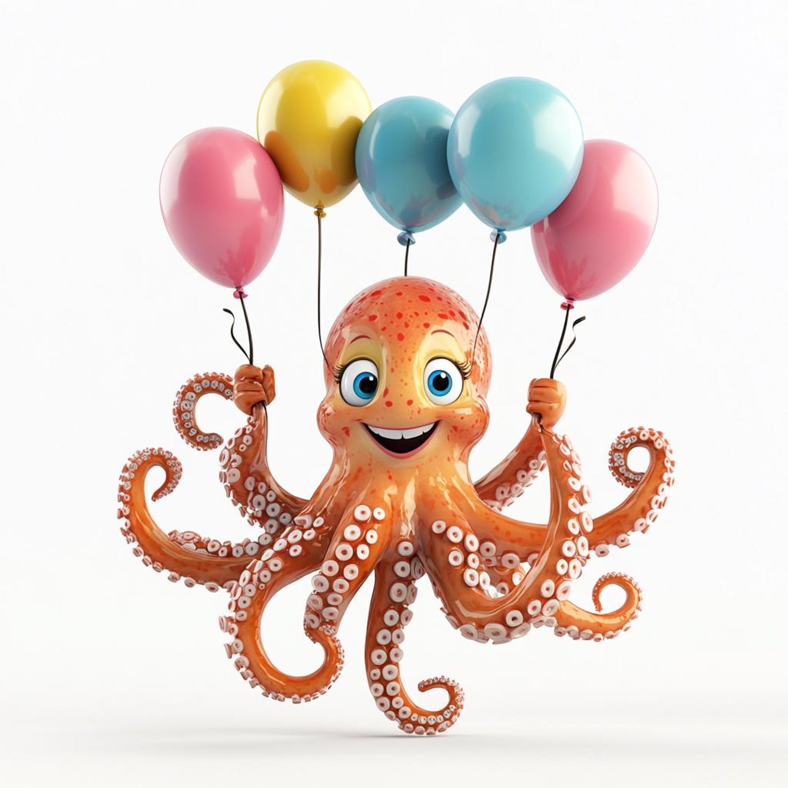Happy Octopus Clipart Set: Ocean Animal PNG, JPG (digital File) - Etsy