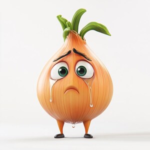 Crying Onion Clipart: Funny Food Illustrations (digital Download) - Etsy