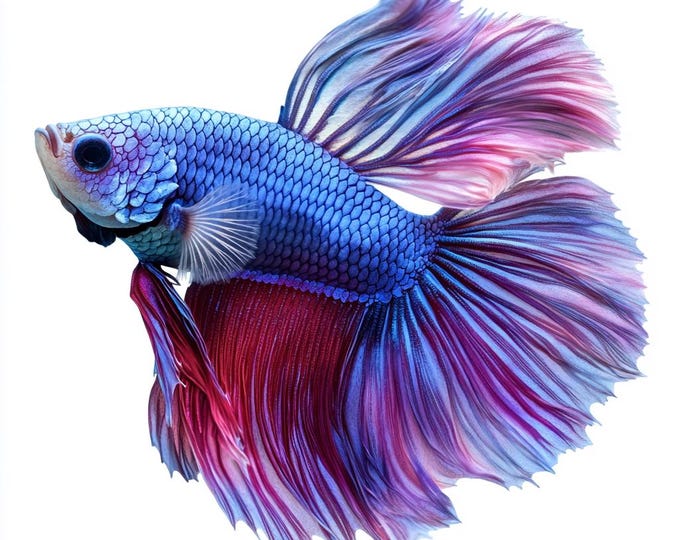 Vibrant Betta Fish Watercolor Clipart Bundle (digital File) - Etsy Canada