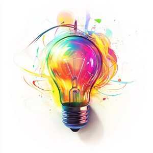 Light Bulb Clipart Set: Creative PNG Illustrations (digital Download ...