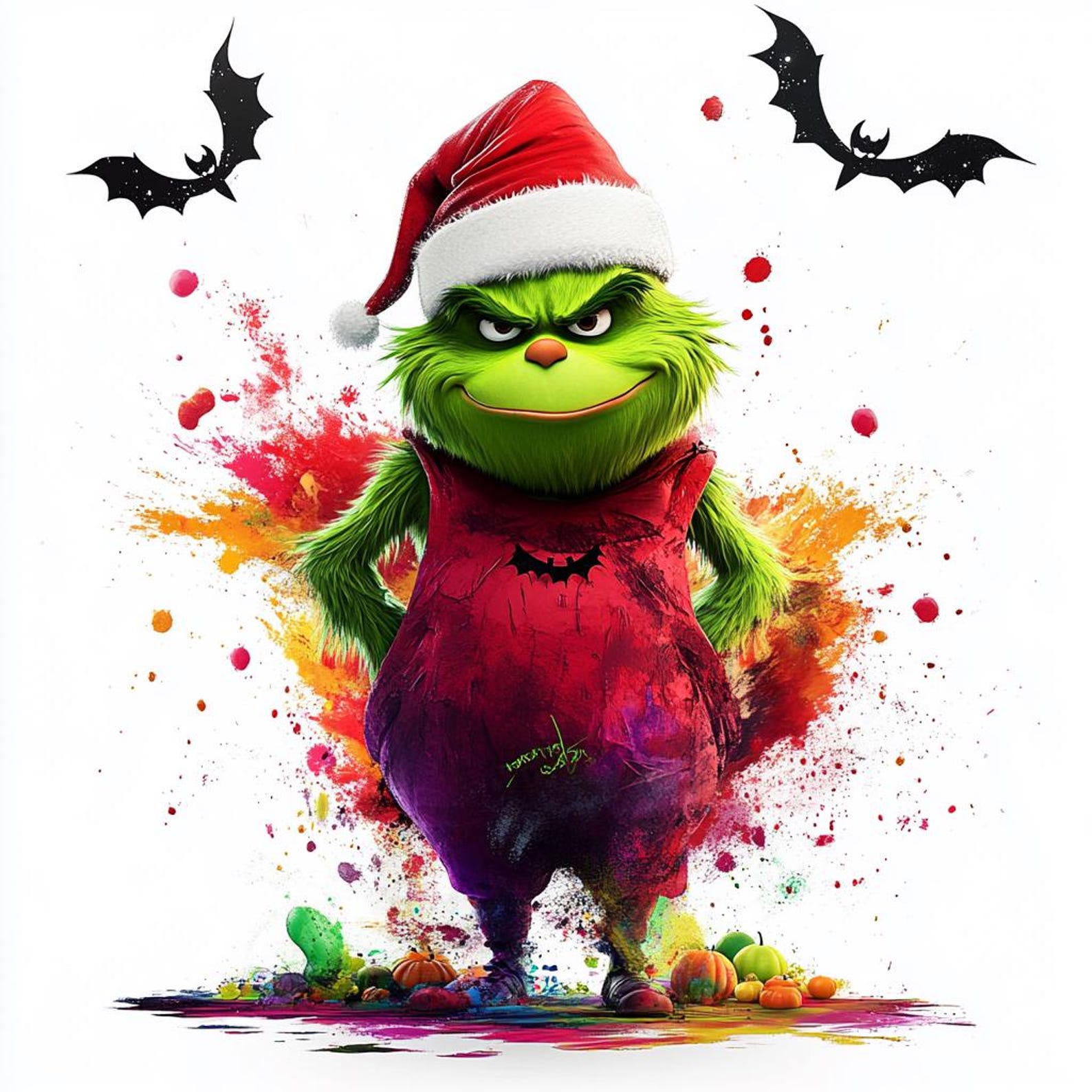 Grinch Christmas Clipart: Holiday PNG Illustrations (commercial Use) - Etsy