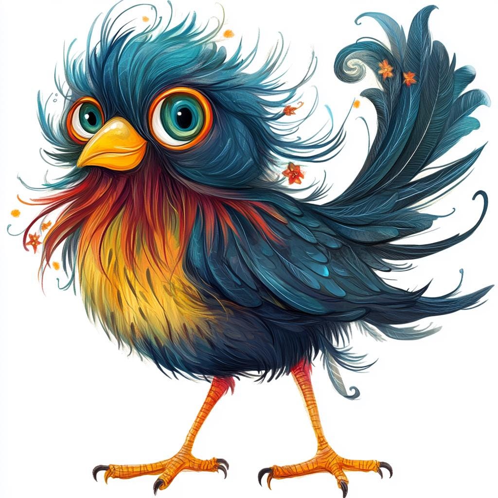 Quirky Bird Clipart: Whimsical PNG Illustrations (digital Download) - Etsy