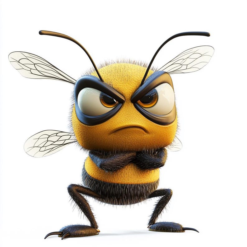 10 Watercolor Cute Honey Bee Clipart | Nursery Wall Art | Baby Shower ...