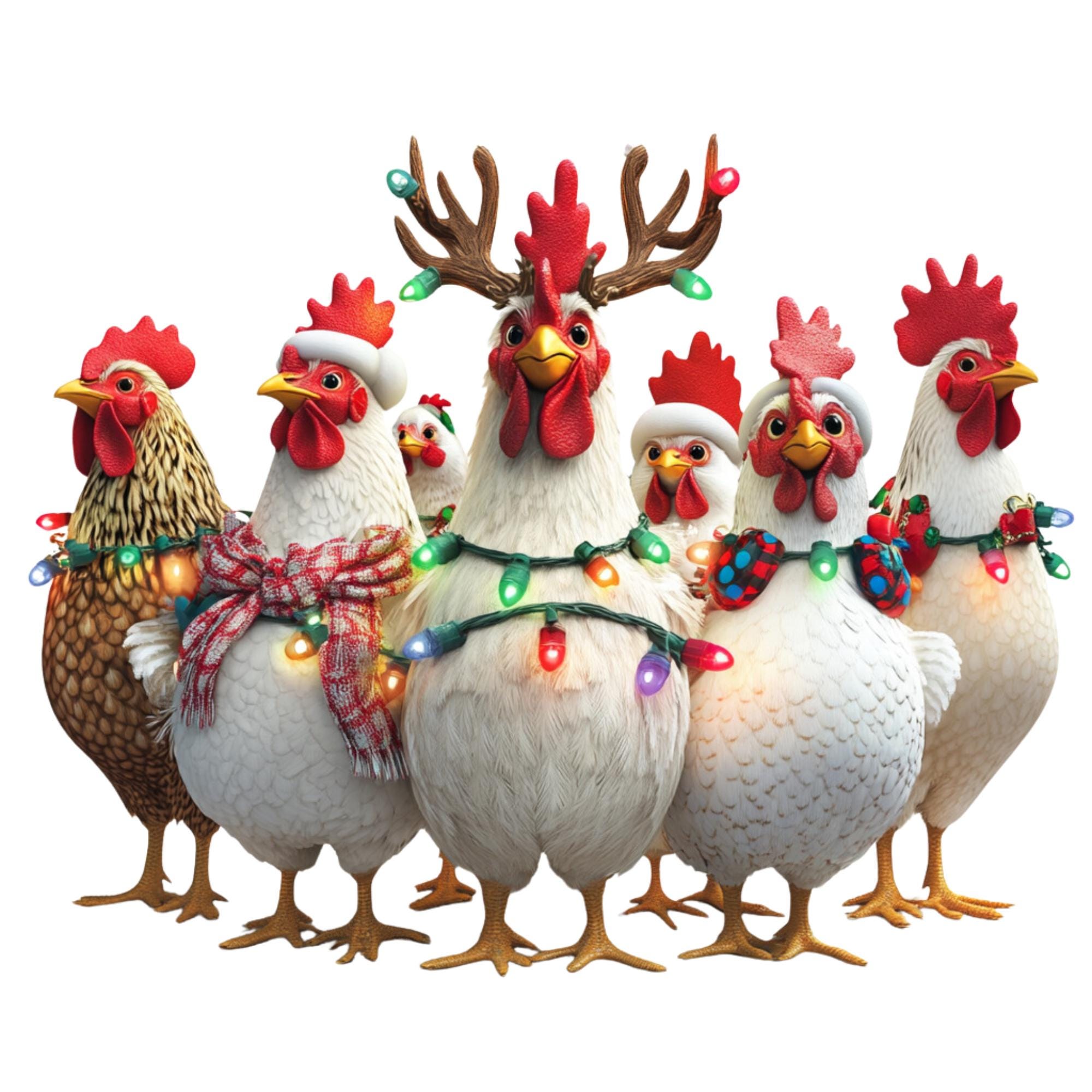 8 Christmas Chicken Clipart, Merry Christmas, Png,jpj, Christmas Season ...