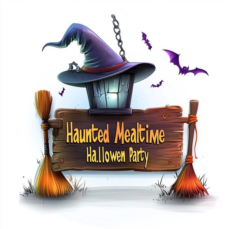 8 Watercolor Halloween Clipart, Happy Halloween, Spider, Bat, Spooky ...