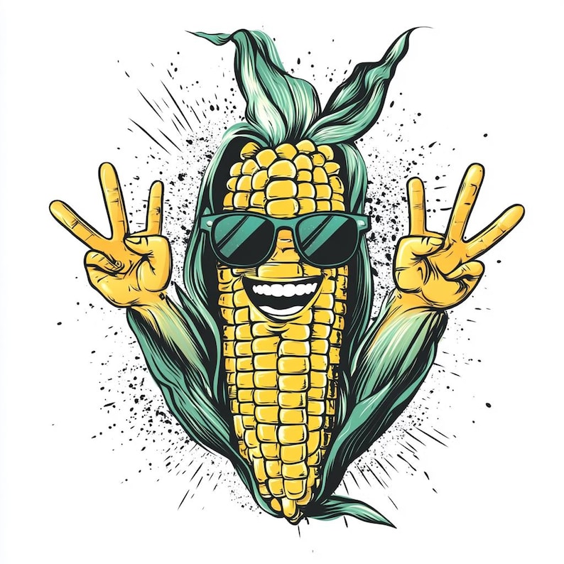 9 Cute Corn Clipart, Vibrant Corn Graphics, Harvest Printables ...