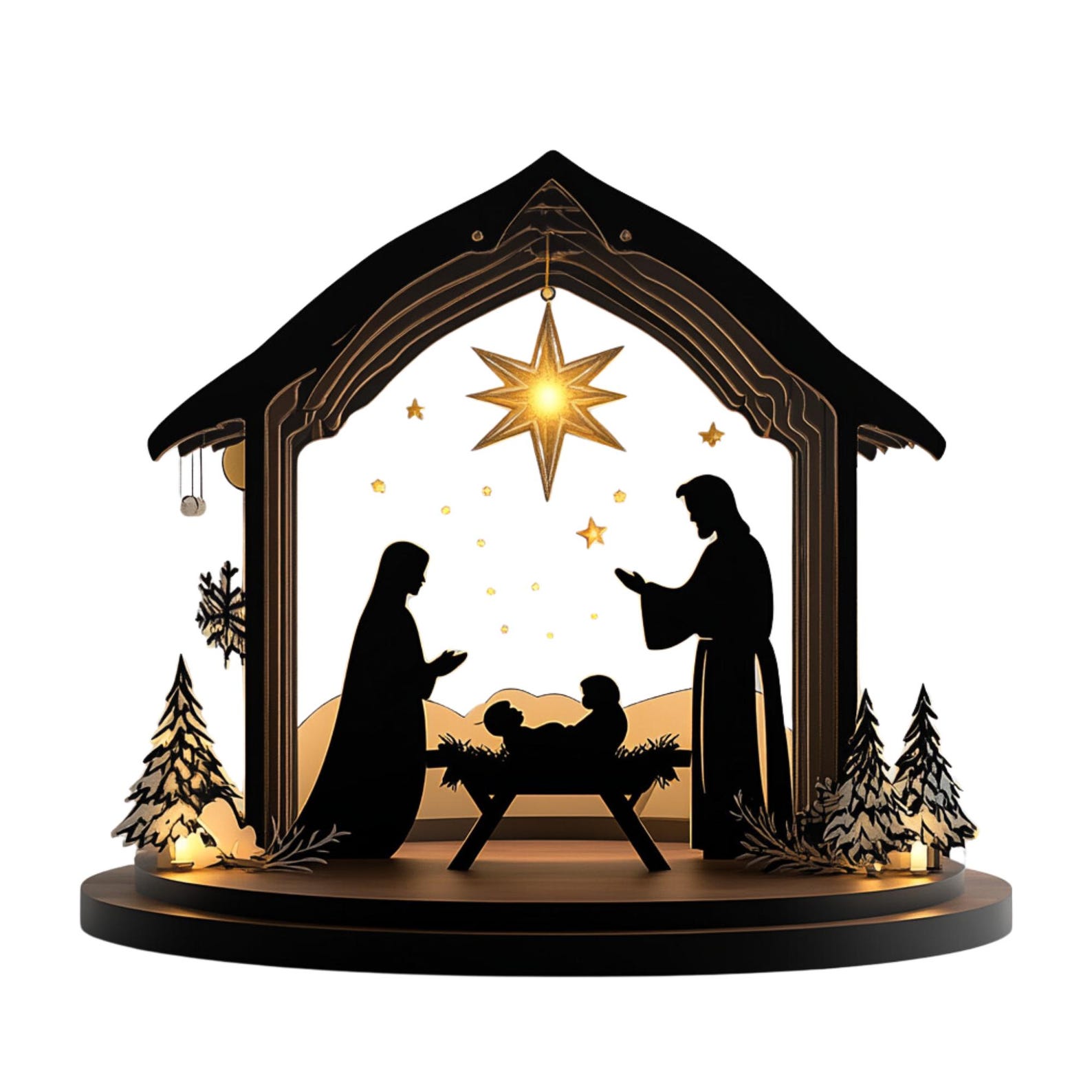 Nativity Scene Clipart: Religious Christmas Illustrations (PNG, JPG) - Etsy