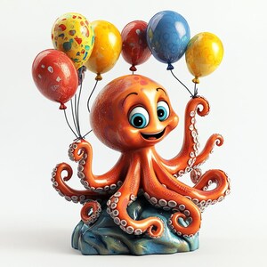 Happy Octopus Clipart Set: Ocean Animal PNG, JPG (digital File) - Etsy