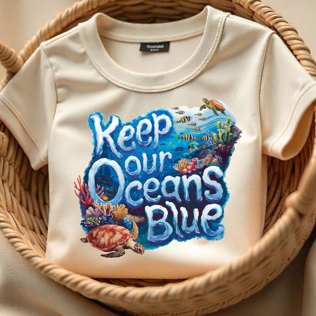 Keep Our Oceans Blue PNG | Save Ocean Clipart | Sea Turtle Sublimation ...
