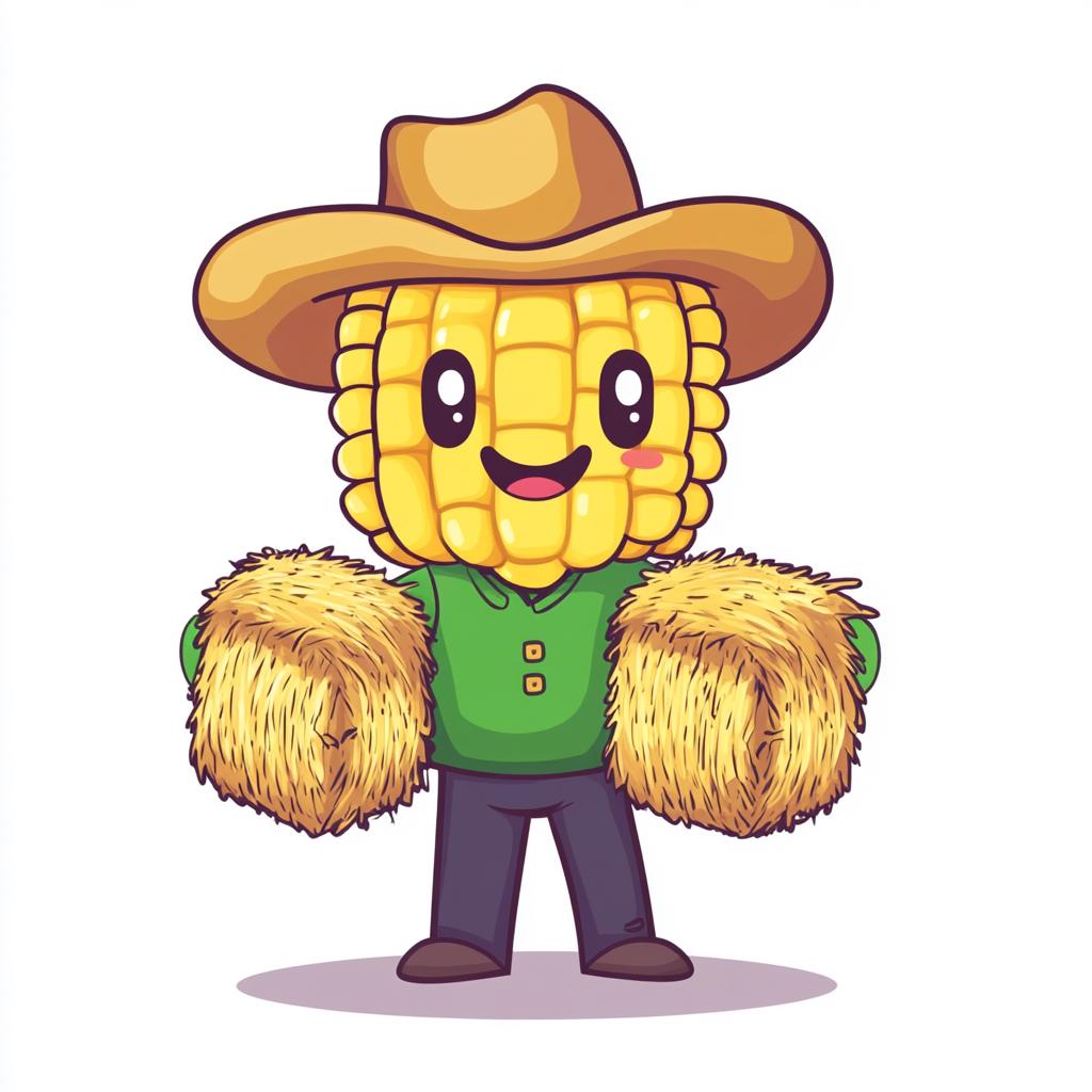 6 Cute Cartoon Corn Clipart, Corn Watercolour Clipart, Digital Download ...