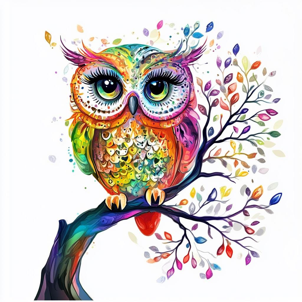 7 Watercolor Rainbow Animals Clipart, Colorful Animal Illustrations ...