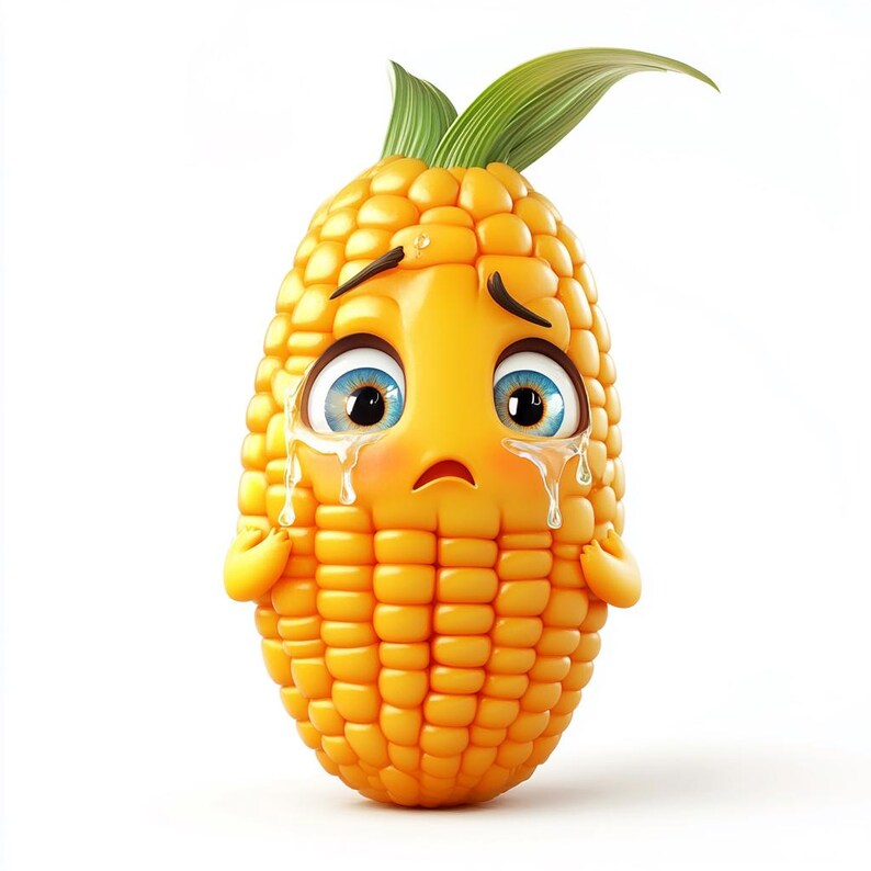 7 Cute Corn Clipart, Png,jpj, Digital Download, Corn Clipart, Vegetable ...