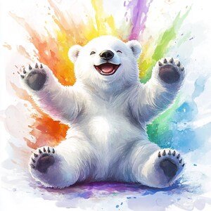 Teddy Bear Watercolor Clipart: Baby Shower Invitation (PNG, JPJ) - Etsy