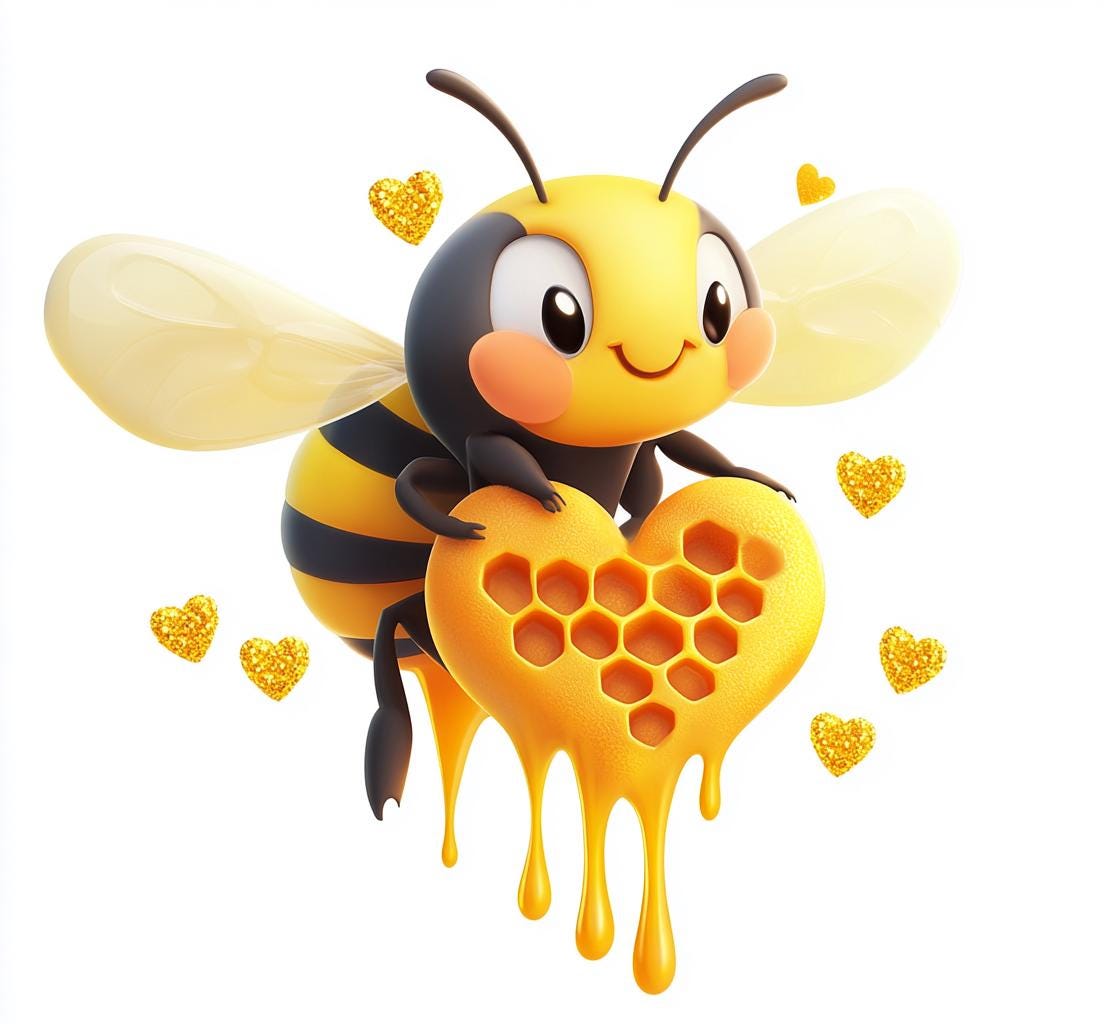 8 Sweet Honey Bee Clipart,cute Bee Clipart,watercolor Bee Clipart,baby ...