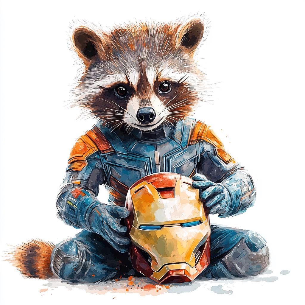 7 Cute Raccoon Clip Art High Res Watercolor Png,jpgs for Junk ...