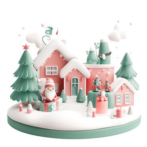 Merry Magic Christmas Clipart: Festive Holiday Designs (PNG, JPG) - Etsy