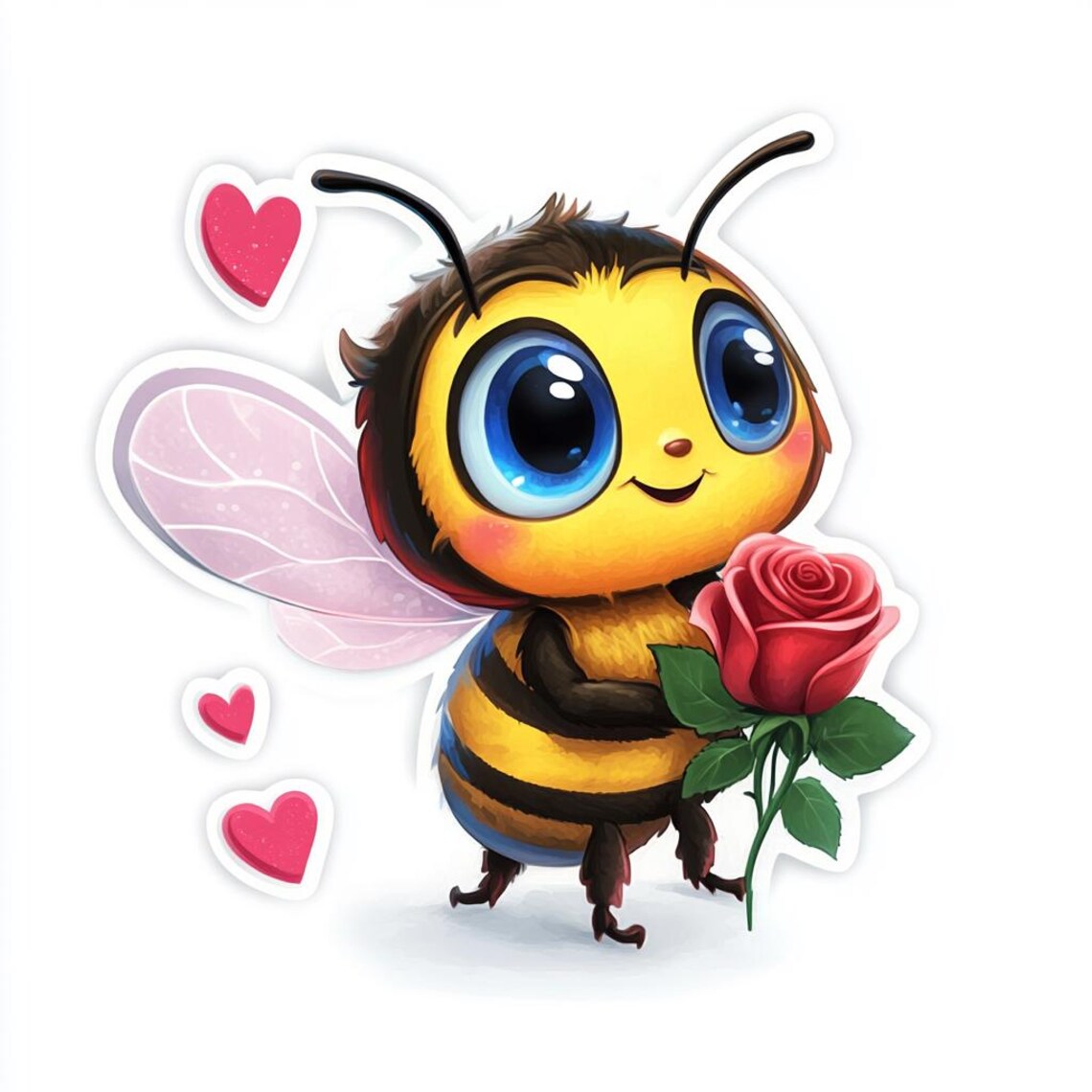 7 Honey Sweet Bees Clipart Bundle, Cute Bees Clipart Bundle, Cute Bees ...