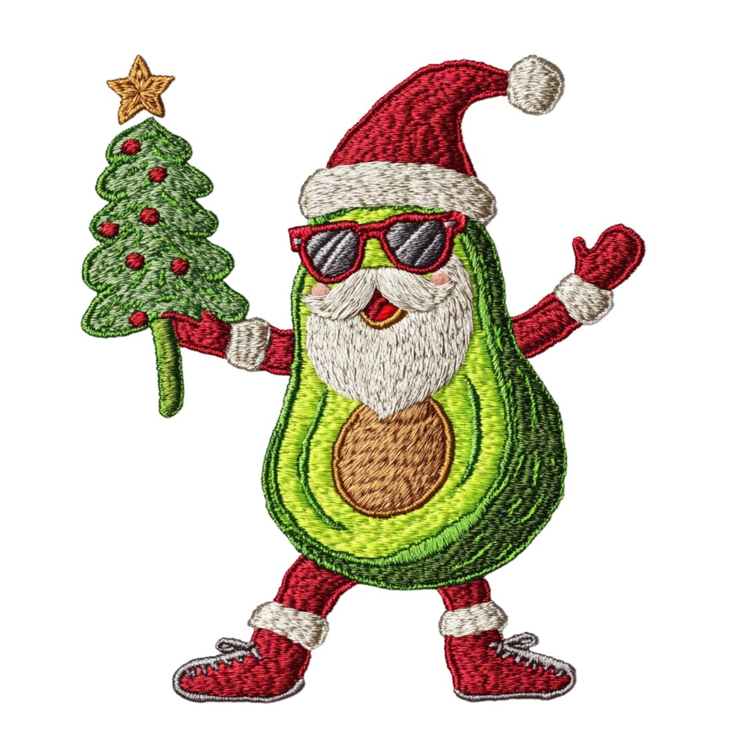 Christmas Avocado Clipart: Santa Avocado PNG, JPG (commercial Use) - Etsy