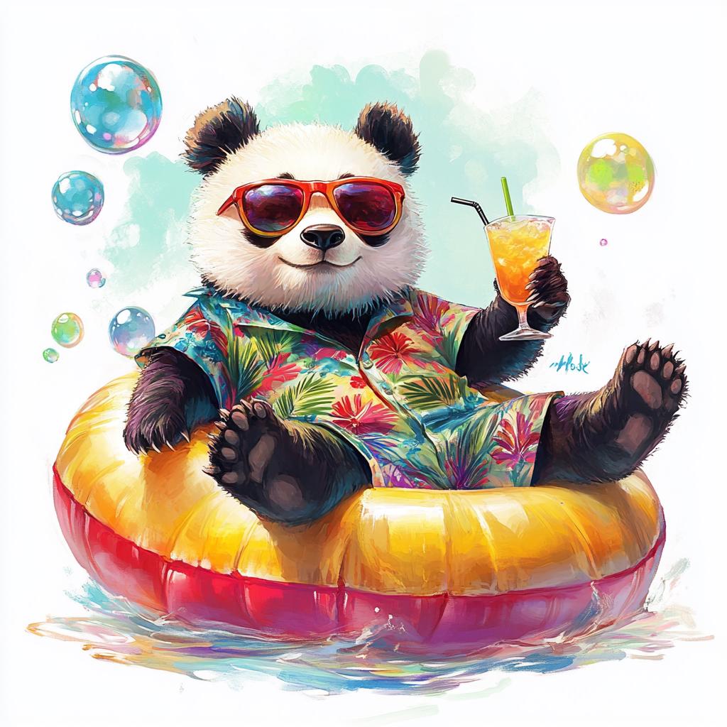 7 Watercolor Cute Funny Panda Clipart | Adorable Baby Pandas ...
