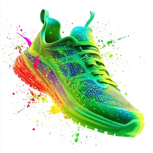 Watercolor Sneaker Clipart: Sports & Fashion PNG Bundle (digital File ...