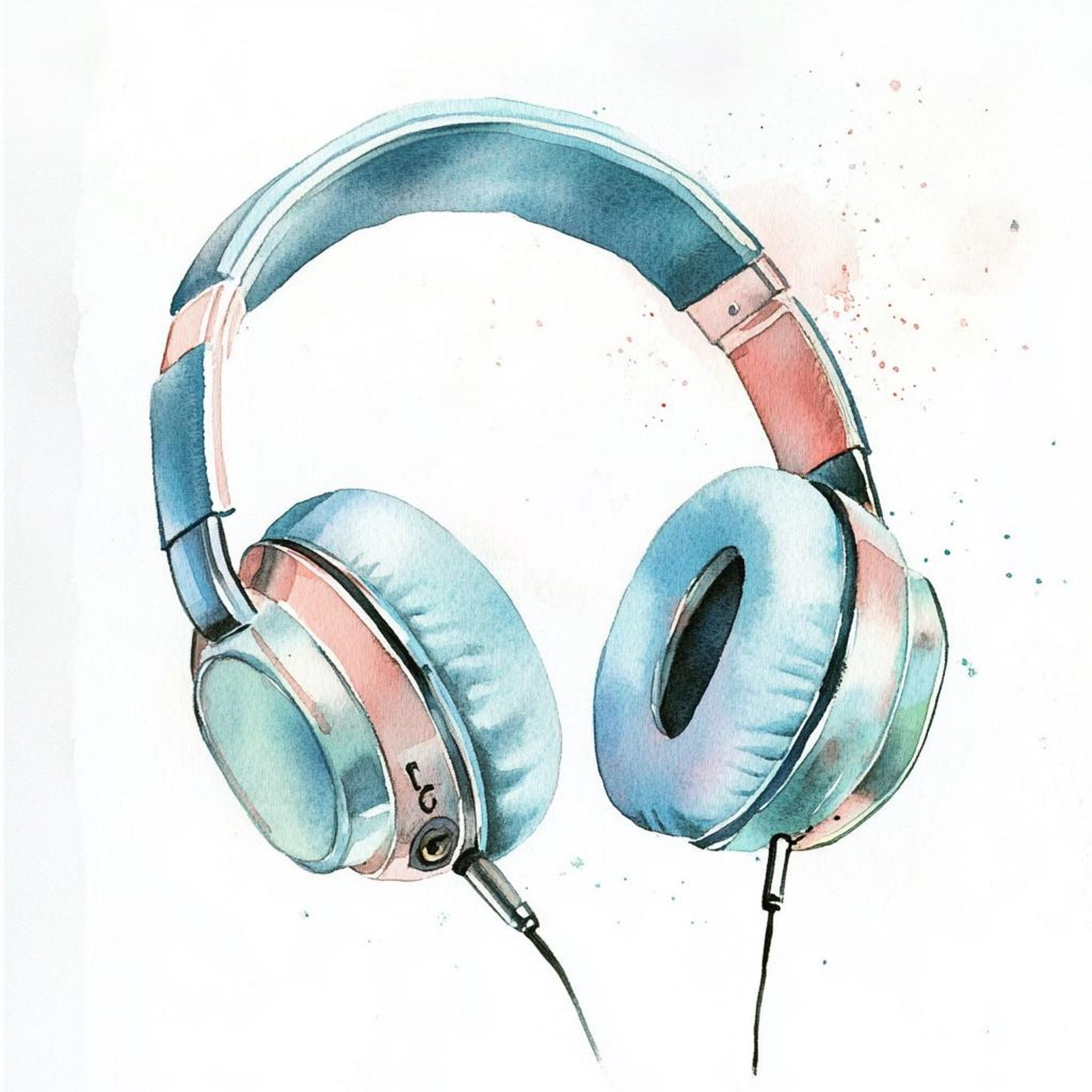 9 Watercolor Headphone Clipart Dynamic Game Headphone Clipart Bundle ...