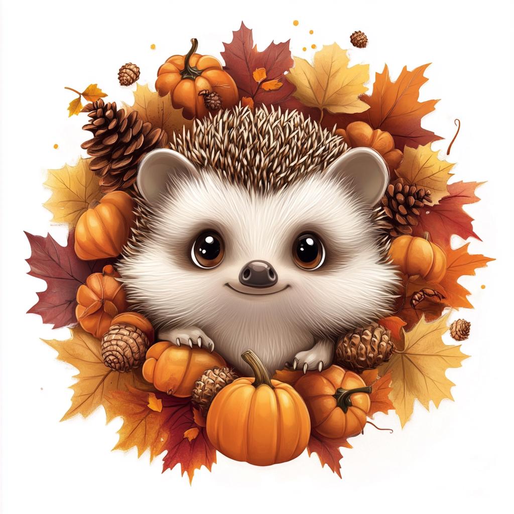8 Cute Halloween Hedgehogs Clipart, Watercolor Hedgehog Clip Art, High ...