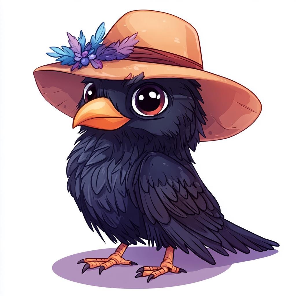 8 Cute Crow Wall Art, Crow Photo, Printable Wall Art,high Quality JPG ...