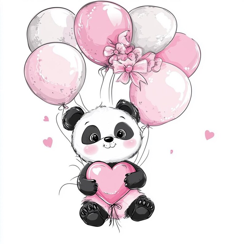 7 Cute Watercolor Pandas Clipart Cute Panda, Panda Clipart and ...